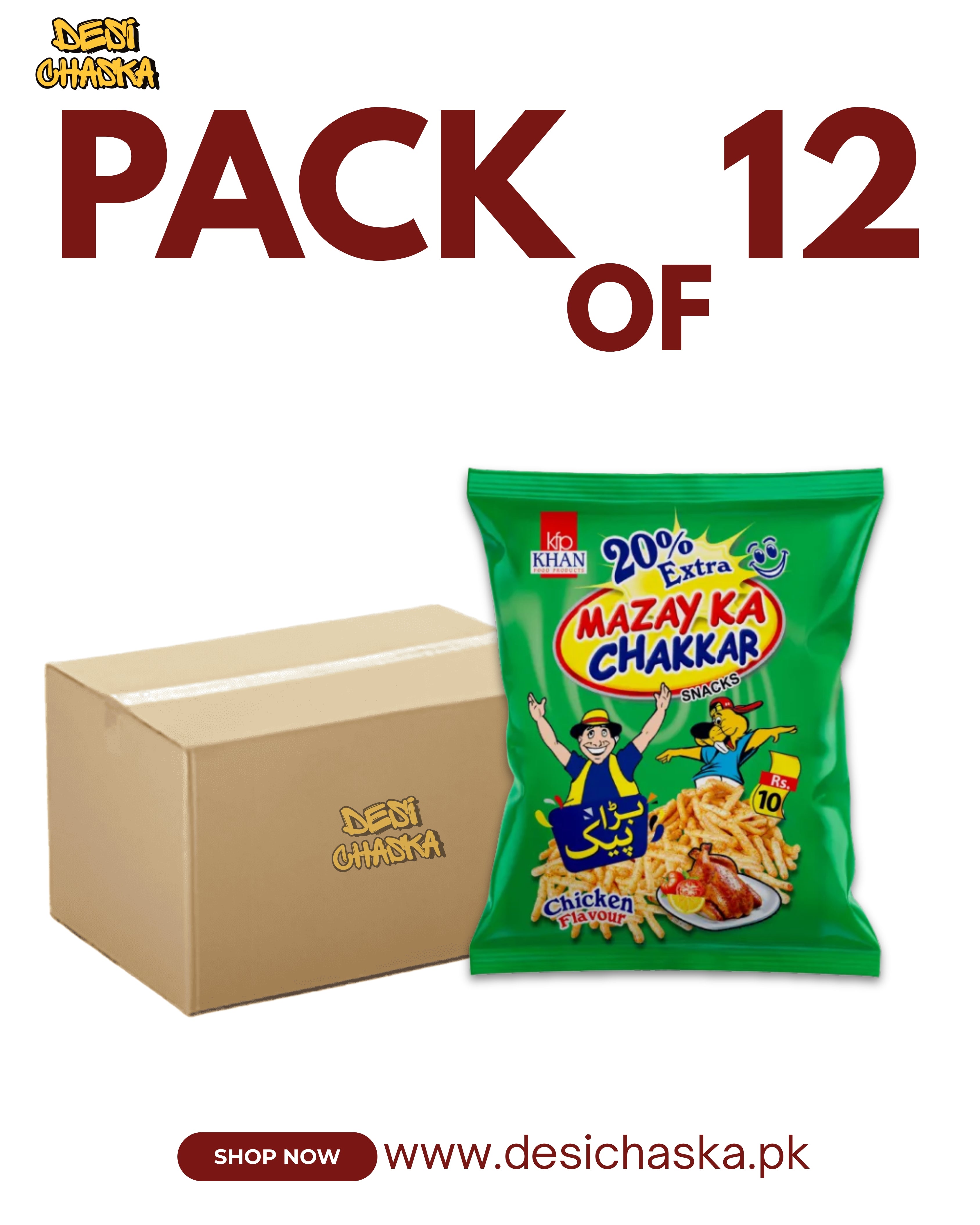Mazay Ka Chakar - Pack of 12 – Desi Chaska
