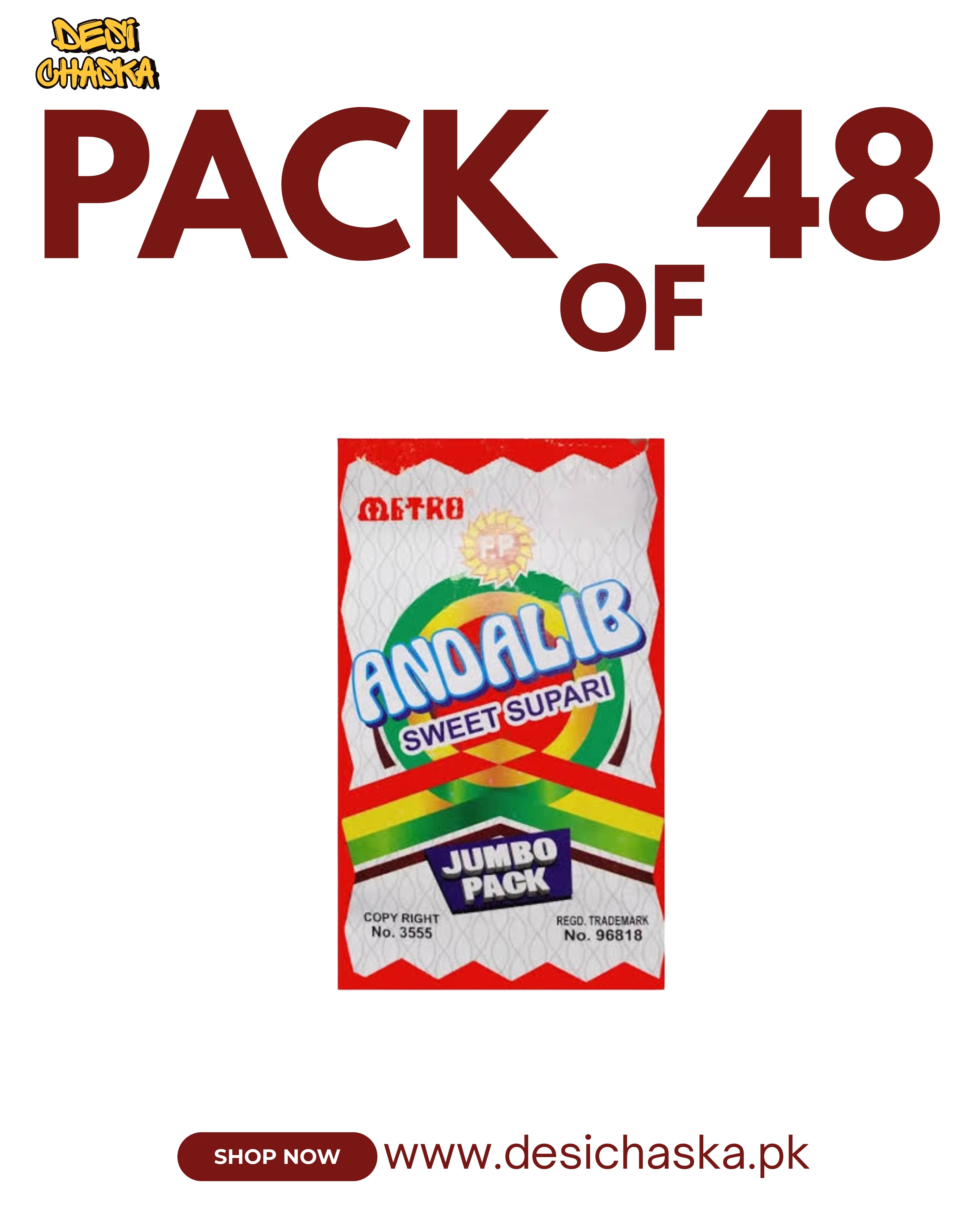 ANDALIB - PACK OF 48 – Desi Chaska