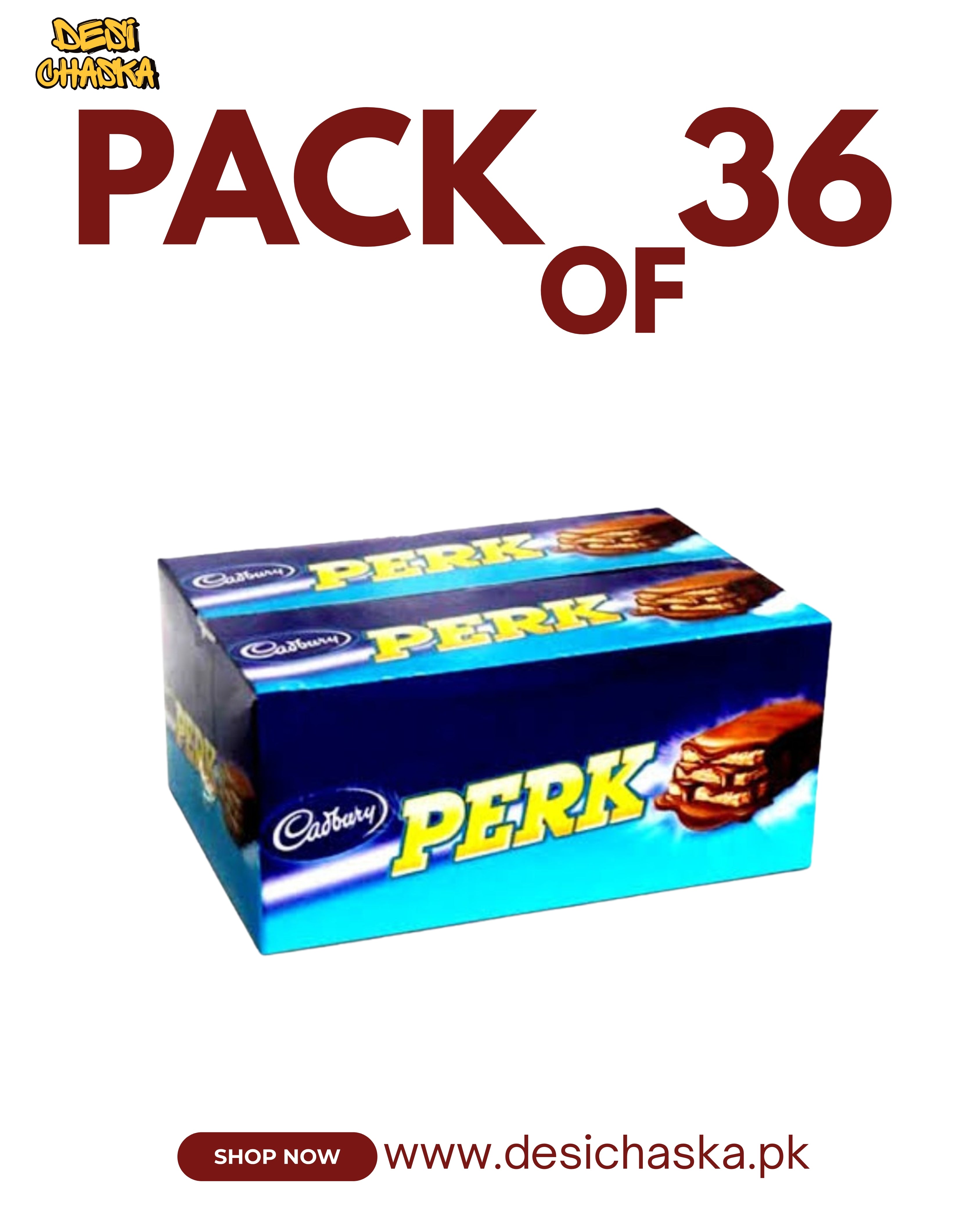 PERK CHOCOLATE - PACK OF 36 – Desi Chaska